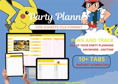 Pikachu Birthday Party Planner