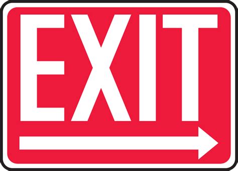 Exit Right Safety Sign MEXT442