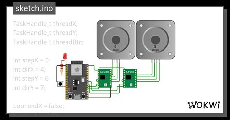 COFIG M2 PASO PASO X Y Wokwi ESP32 STM32 Arduino Simulator