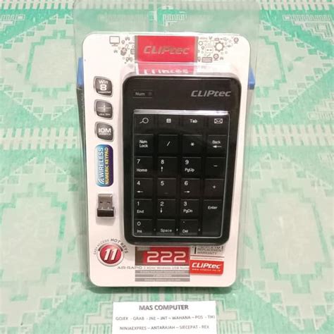 Jual Keyboard Numerik Wireless Cliptec Rzk Numpad Keypad Numerik Hitam Harga Promo
