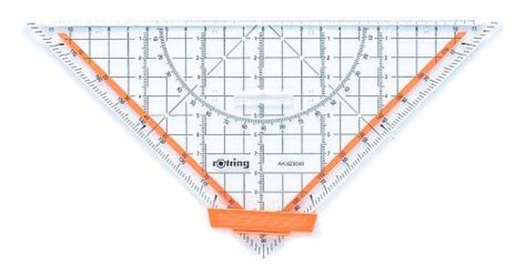 Rotring Centro Geometry Set Square 16cm Math Materials Education Supplies Drafting Tools
