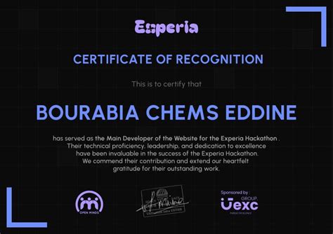 Experia2025 Webdevelopment Eventmanagement Uxui Hackathon