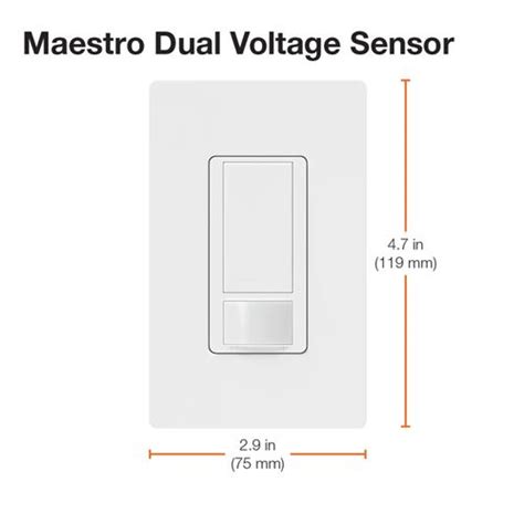 Ms Vps6m2 Dv Pd Lutron Ms Vps6m2 Dv Pd Maestro Dual Voltage Vacancy Sensor Switch 6a 1