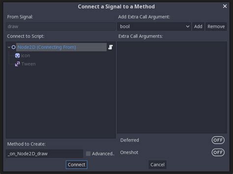 Connecting Signal To A Method Window · Issue 28018 · Godotengine Godot · Github