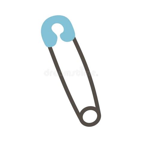 Safety Pin For Sewing Vector Illustration Stock Illustration