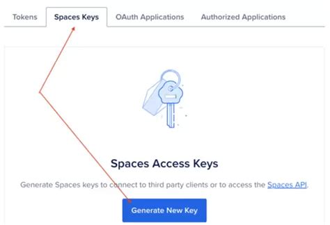 Digitalocean Spaces Create Access Key