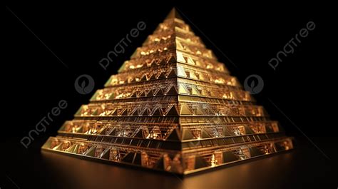 조명이 있는 조명 피라미드 3d 렌더링 골든 컷 피라미드 고화질 사진 사진 피라미드 배경 일러스트 및 사진 무료 다운로드 Pngtree