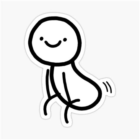 Meme Stickman Shaking Ass Sticker For Sale By Lilyworks Redbubble