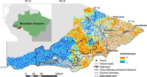 Simulated Tree Productivity In The Study Area Higher Productivity