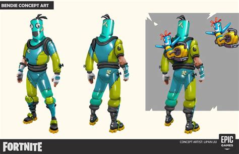 Fortnite Bendie And Twistie Skin Concept Art Fortnite Concept Art