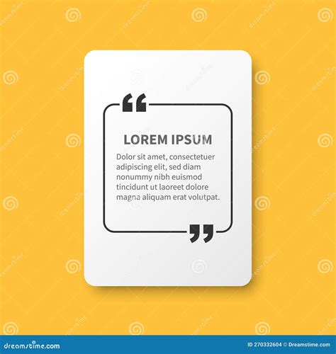 Quote Frame Blank Template Icon In Flat Style Empty Speech Bubble Vector Illustration On