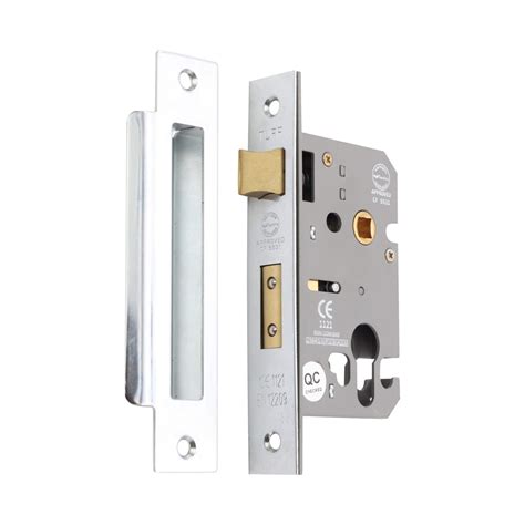 Spira Brass 3 Ce Euro Profile Mortice Sash Lock Polished Chrome