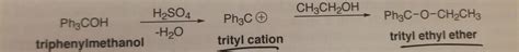 Solved Ch3ch2oh Phacohph3c H20 Trityl Cation Trityl Ethyl
