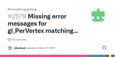 Missing Error Messages For Gl PerVertex Matching Between Stages Issue 2578 KhronosGroup