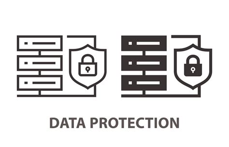 Data Protection Icon On White Background Vector Illustration 14170030