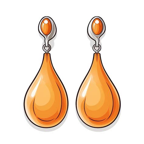 Premium Ai Image Earring 2d Cartoon Vector Illustration On White Background