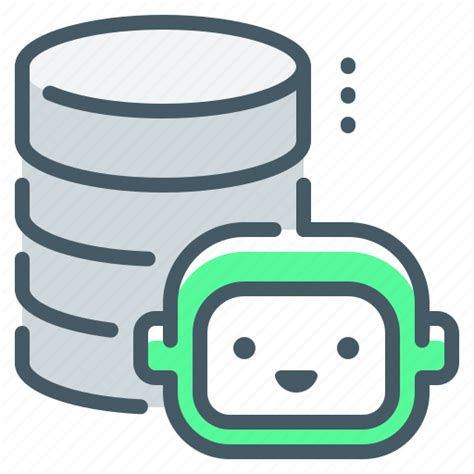 Artificial Intelligence Ai Database Data Robot Icon Download On Iconfinder