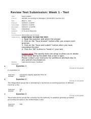 Review Test Submission Docx Review Test Submission Week 1 Test