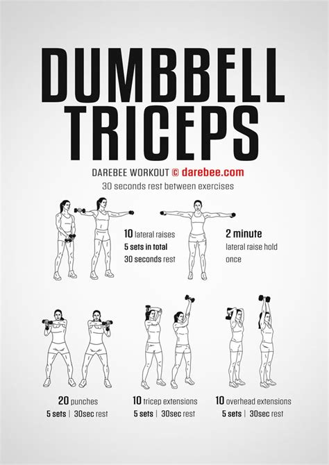Dumbbell Triceps Workout Dumbbell Workout At Home Tricep Workout