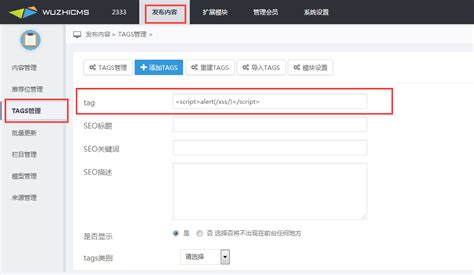 There Is A Persistent Xss Vulnerability · Issue 129 · Wuzhicms