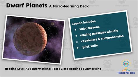 Dwarf Planets Interactive Science Lesson Micro Learning Deck By Teach Simple