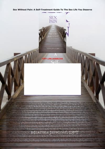 FREE READ PDF Sex Without Pain A Self Treatment Guide To The Sex Life You Deserve