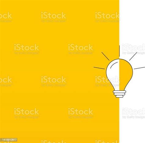 노란색 배경에 조명 전구 새로운 아이디어의 개념 다양한 사고 방식 벡터 일러스트 레이 션 개념에 대한 스톡 벡터 아트 및 기타