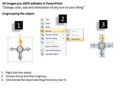 4 Diverging Steps Of Logical Sequence Circular Arrow Diagram Powerpoint