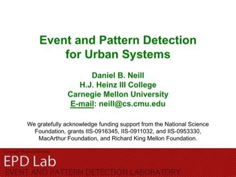 Event And Pattern Detection For Urban Systems