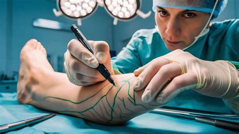 Premium Photo Vein Markup Vascular Surgeon Is Marking Veins For Varicose Surgery