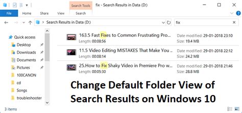 Change Default Folder View Of Search Results On Windows 10 TechCult