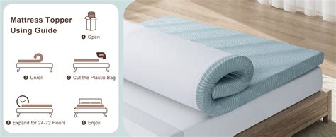 Unipon Extra Firm Mattress Topper 4 Inch Queen Size Memory