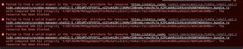 Embed No Longer Works Because Of A Bad Integrity Hash Bug Reports Runkit Discuss