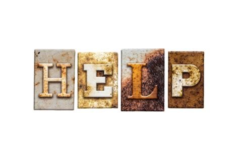Help Concept Rusted Metal Type Emergency Services Rust Advocate