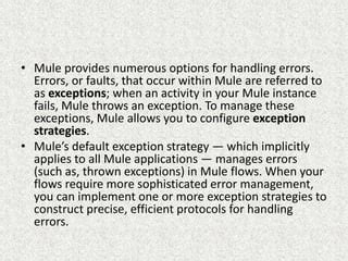 Mule Exception Strategies Ppt