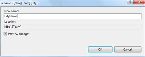 refactoring existing database objects using ssdt