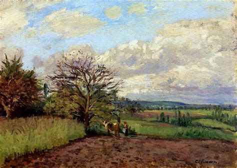 Landscape With A Cowherd C1872 Camille Pissarro