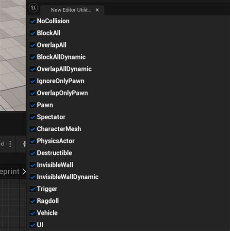 【ue5】collision Presetのリスト情報を取得する方法について（getprofilenames） ぼっちプログラマのメモ