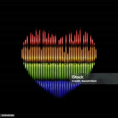 하트 블랙 아이콘 사랑 기호입니다 Eq 마음의 이퀄라이저 스케일 발렌타인 데이 기호 엠블럼 그래픽 및 웹 디자인 로고 사운드 레벨 Eps 10 블랙에 대한 플랫 스타일