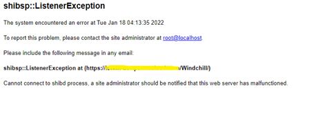 Cs361033 Error Shibsplistenerexception Is Thrown While Accessing Windchill Ui