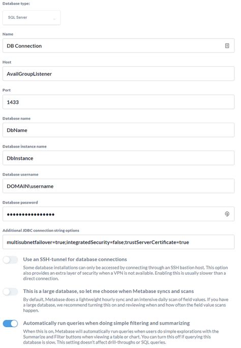 Difficulty Connecting To Sql Server Get Help Metabase Discussion