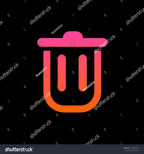 Trash Icon Vector Delete Button 库存矢量图（免版税）1285495765 Shutterstock