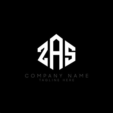 Zas Letter Logo Design With Polygon Shape Zas Polygon Logo Monogram