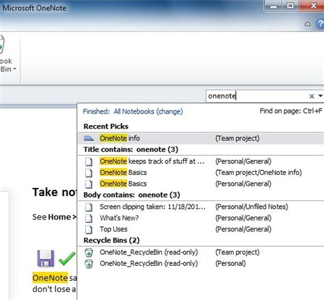 microsoft onenote as a distributed information item database system