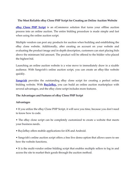 ppt the most reliable ebay clone php script for creating an online