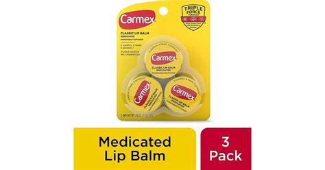 Carmex 3 Pack Classic Medicated Lip Balm Jars • Price