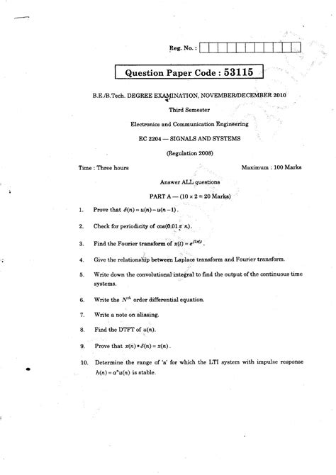 Anna University Question Bank Signals And Systems