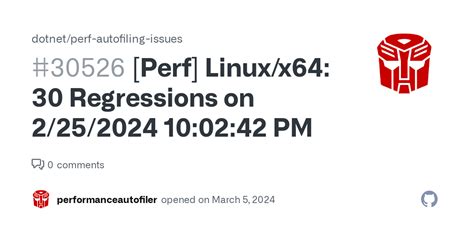 Perf Linuxx64 30 Regressions On 2252024 100242 Pm · Issue