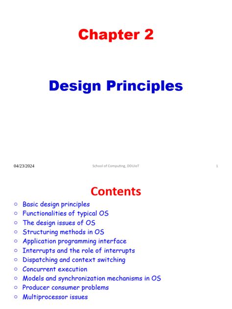 Chapter 2 Design Principles Pdf Process Computing Operating System