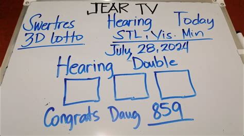 Congrats Kahapon Daug Ta 859 Swertres Hearing Today July 28 2024 YouTube